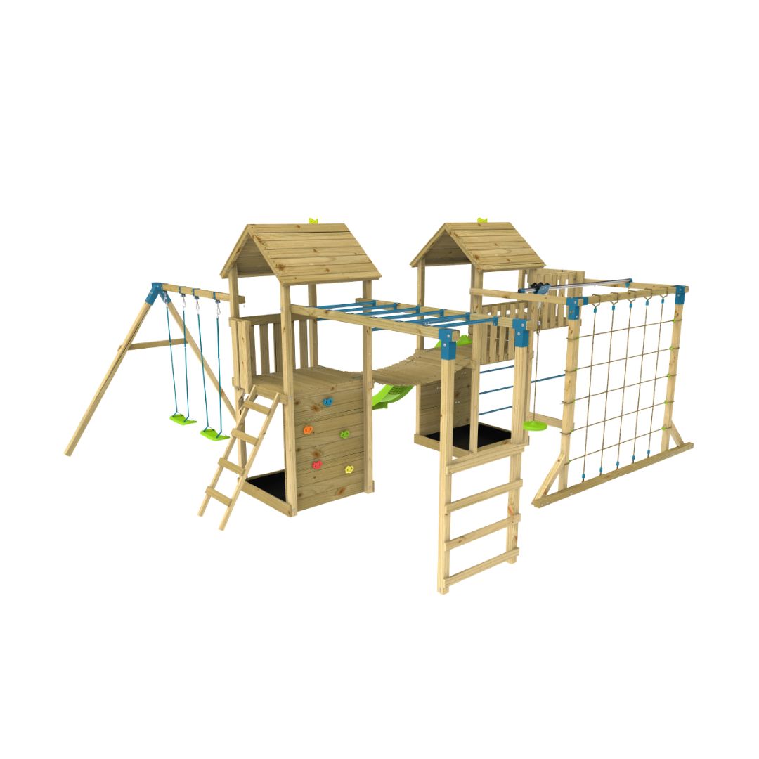 TP Skywood Wooden Climbing Frame with Extra Play Tower, Sky Deck, Skyl ...
