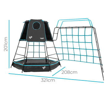 TP Explorer Metal Climbing Frame Set with Monkey Bridge Black Edition ...