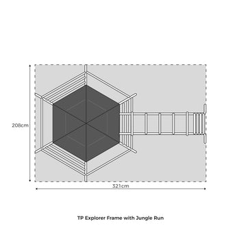TP Explorer Metal Climbing Frame Set with Monkey Bridge Black Edition ...
