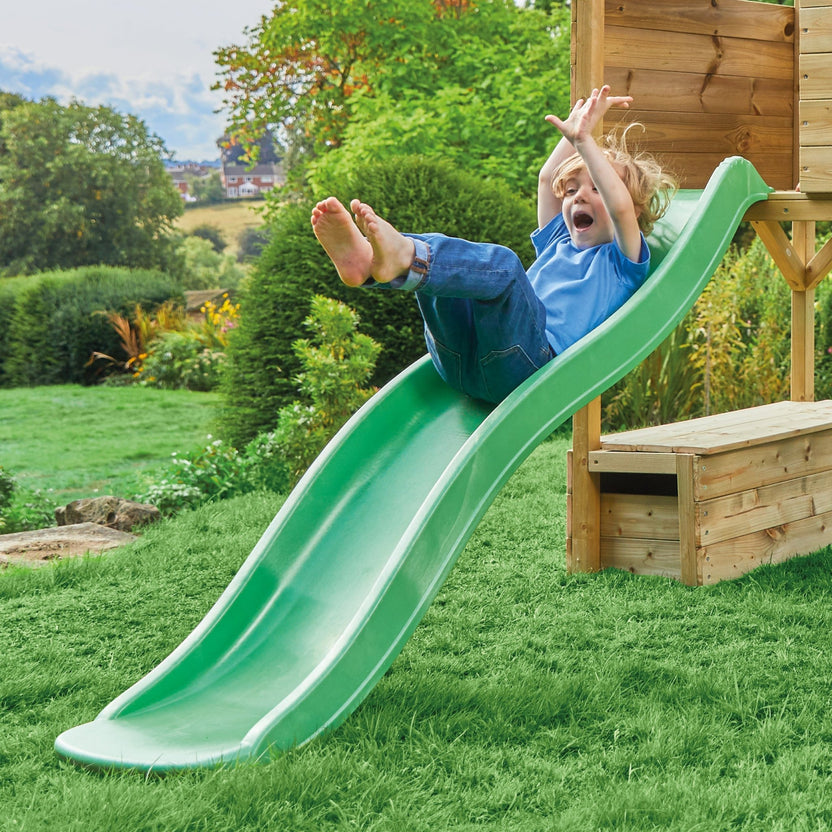 TP Treetops Wooden Tower Playhouse with Toy Box and Slide-FSC®#N# – TP Toys