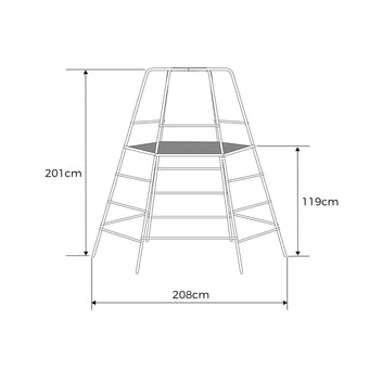 Explorer Climbing Frame with Platform & Den | TP Toys